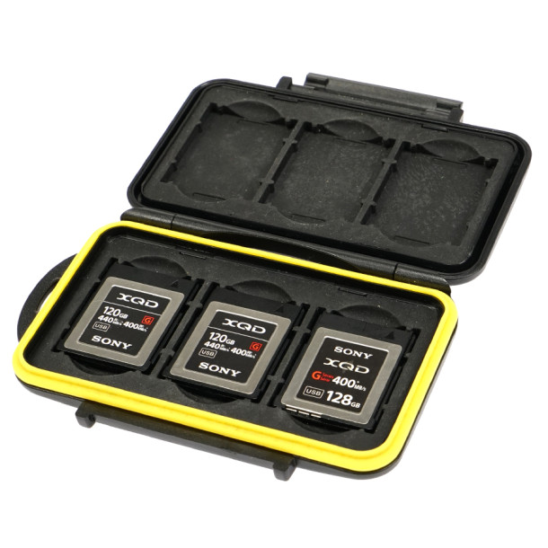 Sony 3x XQD 120/128GB kort inkl. Peli - brugt